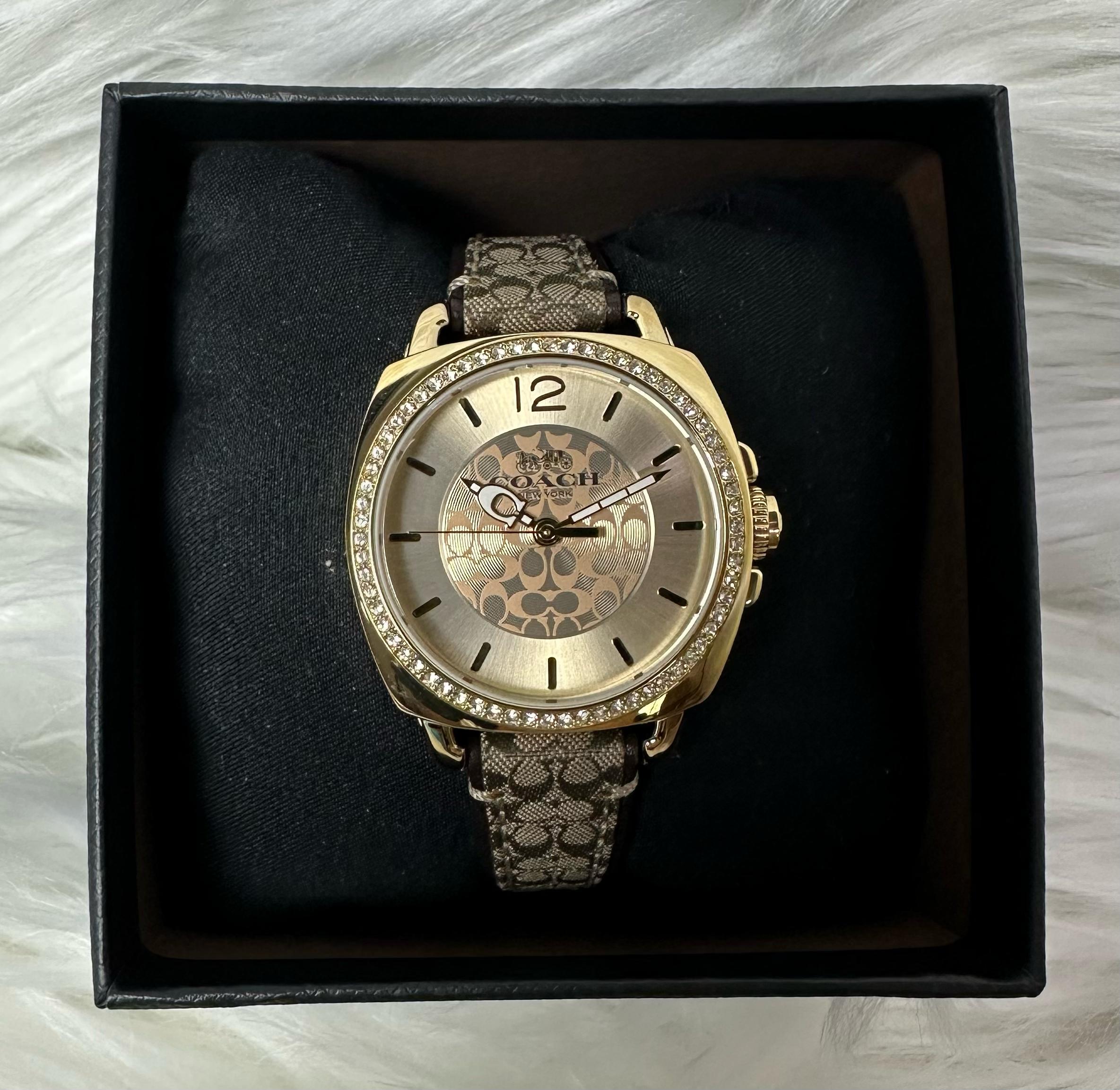 COACH WOMEN WATCH SIG KHK/BRWN 14503150 RSM – NYShoppeUSA